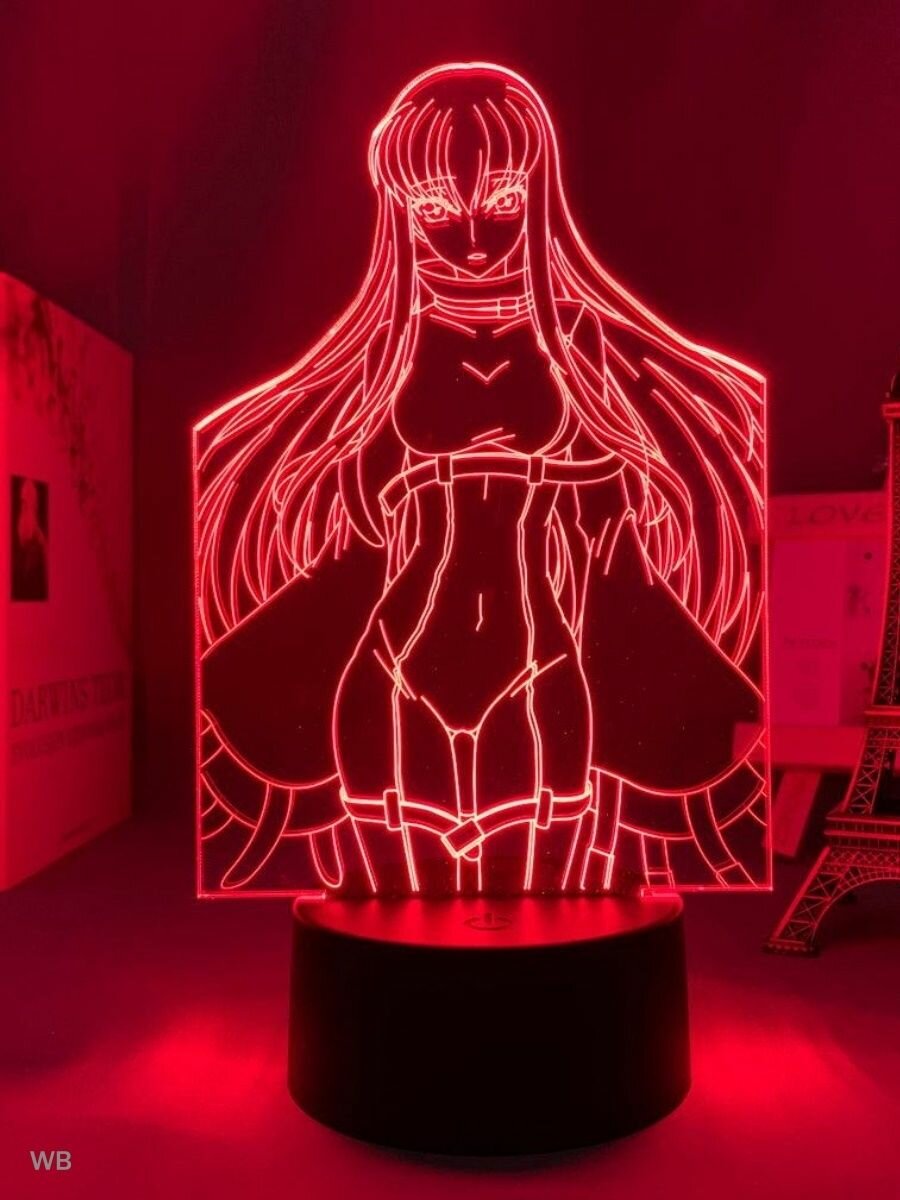 Ночник Аниме Код Гиас - Anime Code Geass. Подарок фанату аниме и манги — декор в комнату с любимыми персонажами, в стиле отаку и японской анимации.