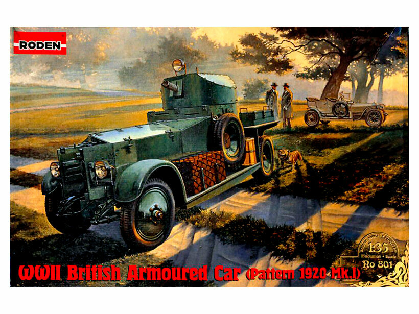 Сборная модель Британского бронеавтомобиля Pattern1920 Mk.I от фирмы Роден код 801 в масштабе 1:35