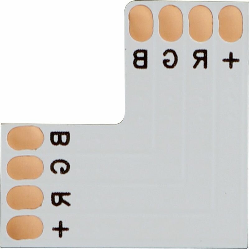 6 шт. Заглушка для LED ленты Коннектор L-образный Без фиксаторов RGB5050 10мм