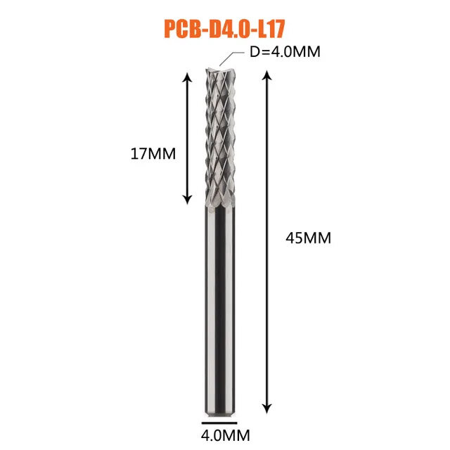 Dreanique рашпильная фреза кукуруза (4x17x50x4) PCB-D4.0-L17 39677