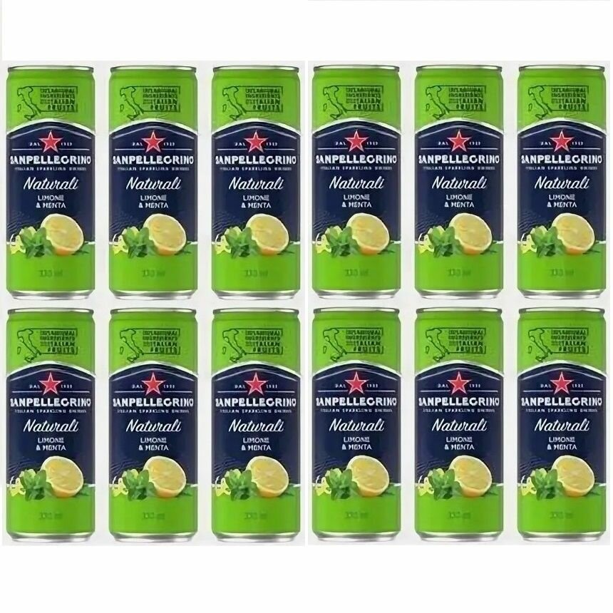 SanPellegrino Limone&Menta (Лимон и Мята) 330 мл*12 шт.