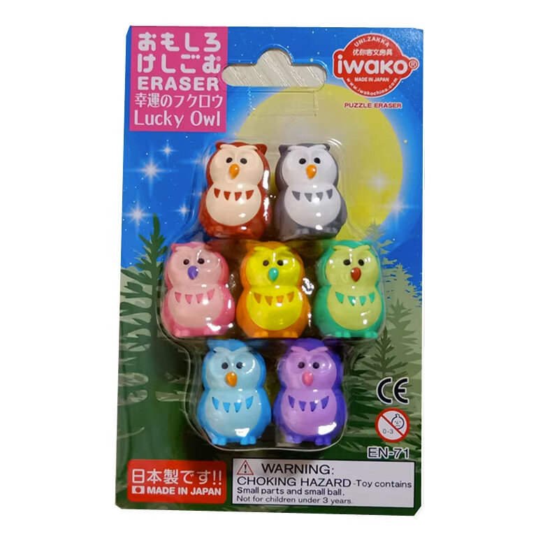 Оптовая продажа японского набора канцелярских товаров iwako с мультяшными персонажами, разборной комбинированной игрушкой и набором ластиков для сборки в подарок.