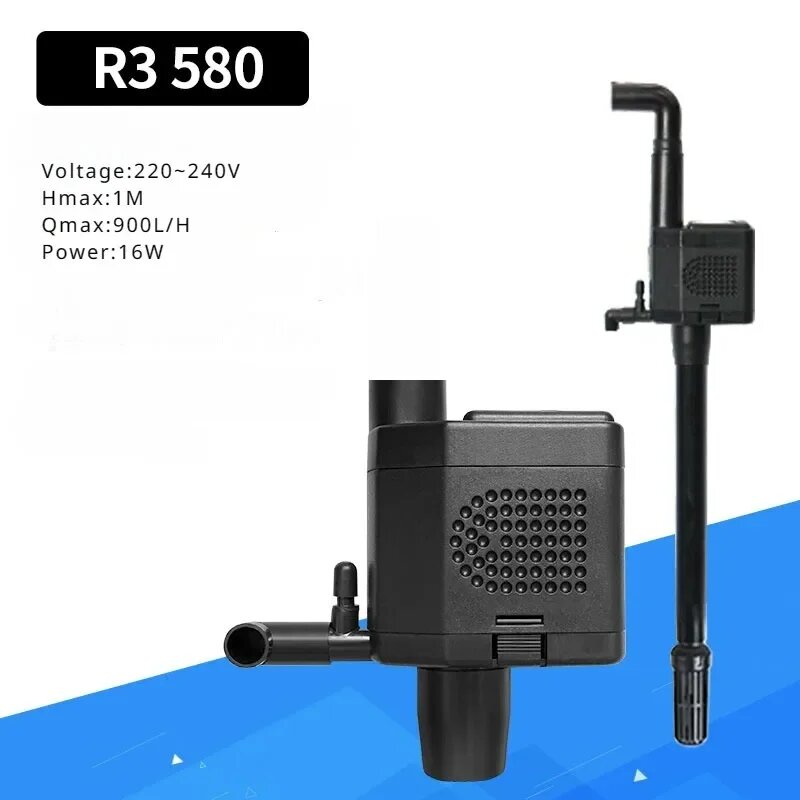 Погружной насос для аквариума MinJiang R3 580, 16W, EU Adapter