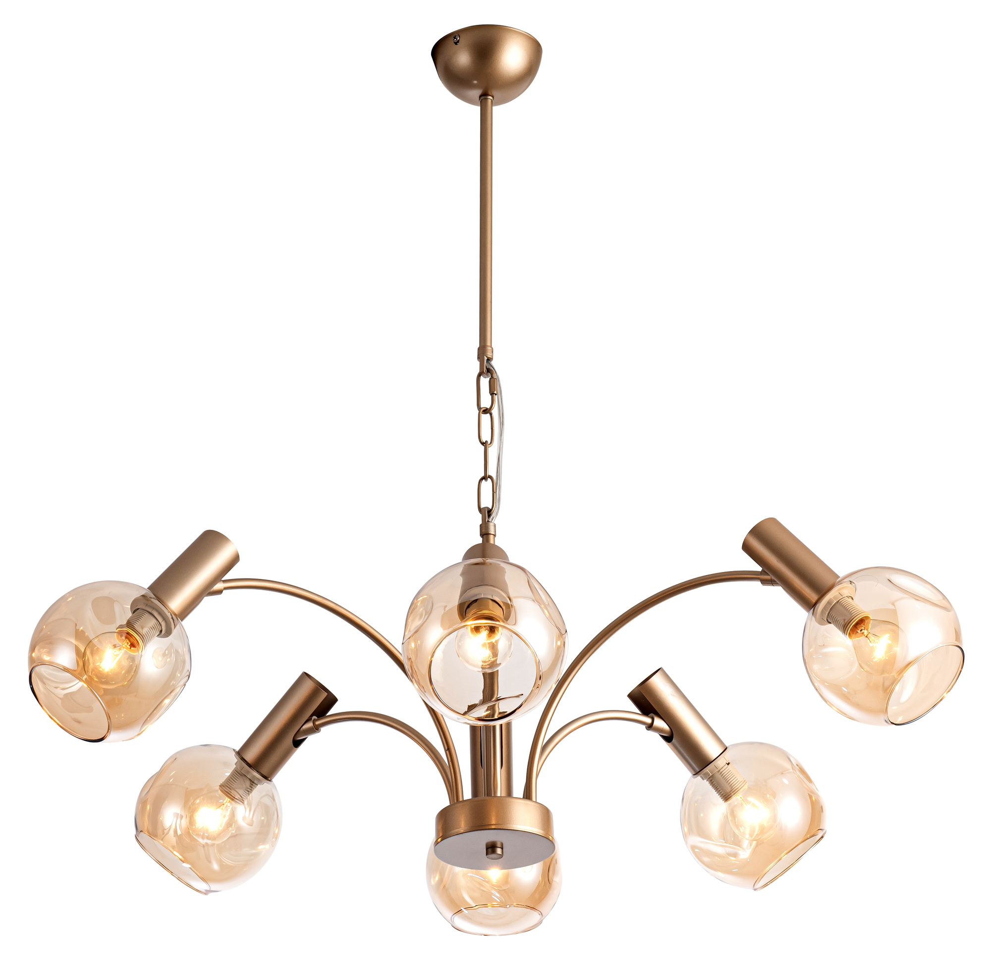 Люстра на цепи De Fran LP-4314 E14 6*40Вт 220В матовое золото