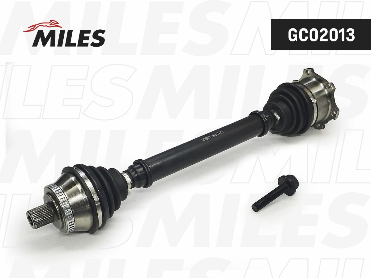 MILES Привод в сборе передние правый ( пассажирский ) в сборе AUDI A4/VW PASSAT 1.9TD-2.8 97-00 +ABS)