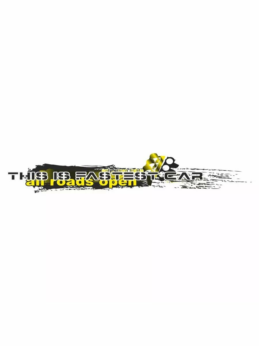 Графика на борта "FASTEST CAR" 500х2000мм, жел, прав, Арт рэйсинг