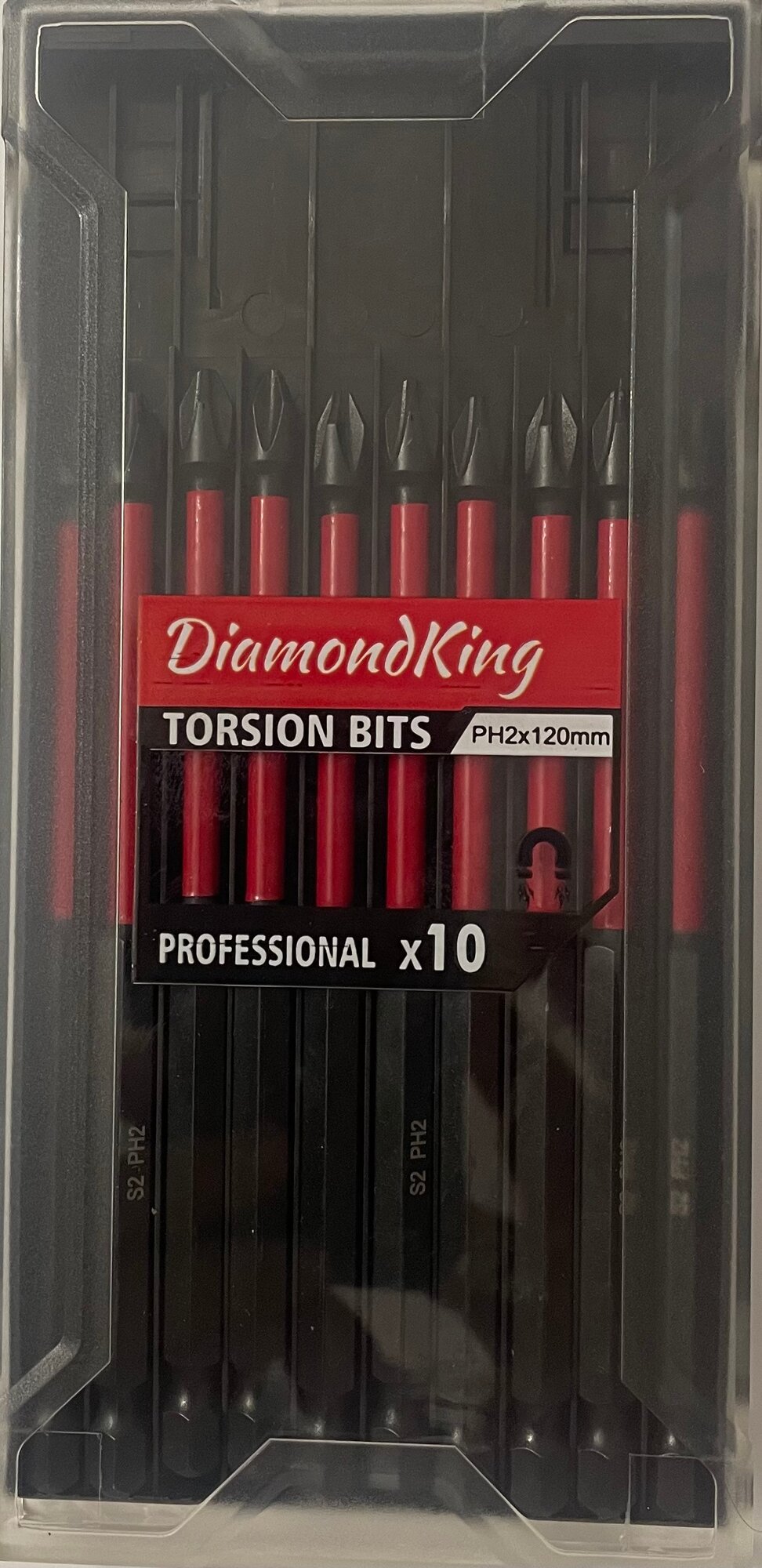 Бита PH2 x 120мм 10шт. S2 торсионная намагниченная Professional