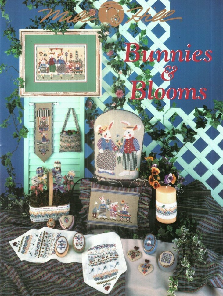 Схема для вышивания Mill Hill MHP72 Bunnies & Blooms (Кролики и цветы), 215 x 280 мм