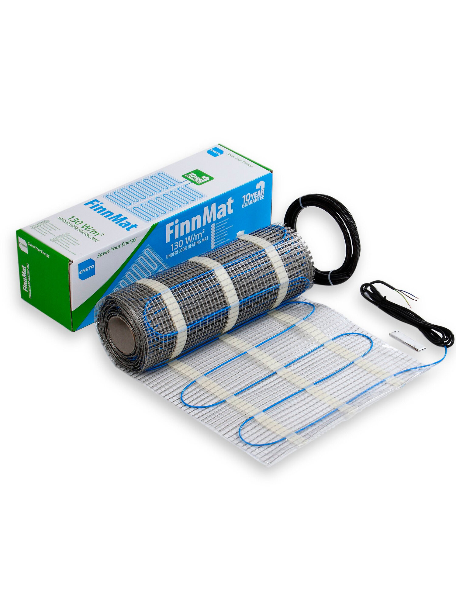 Теплый пол Ensto FinnMat EFHFM130.6, 6м2, 130Вт/м2, 0,48м х 1,2м, 780Вт, без терморегулятора