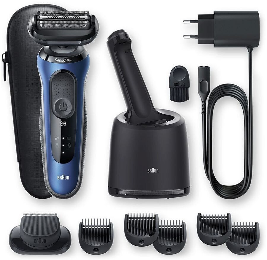 Бритва сетчатая BRAUN Series 6 61-B7500CC, синий
