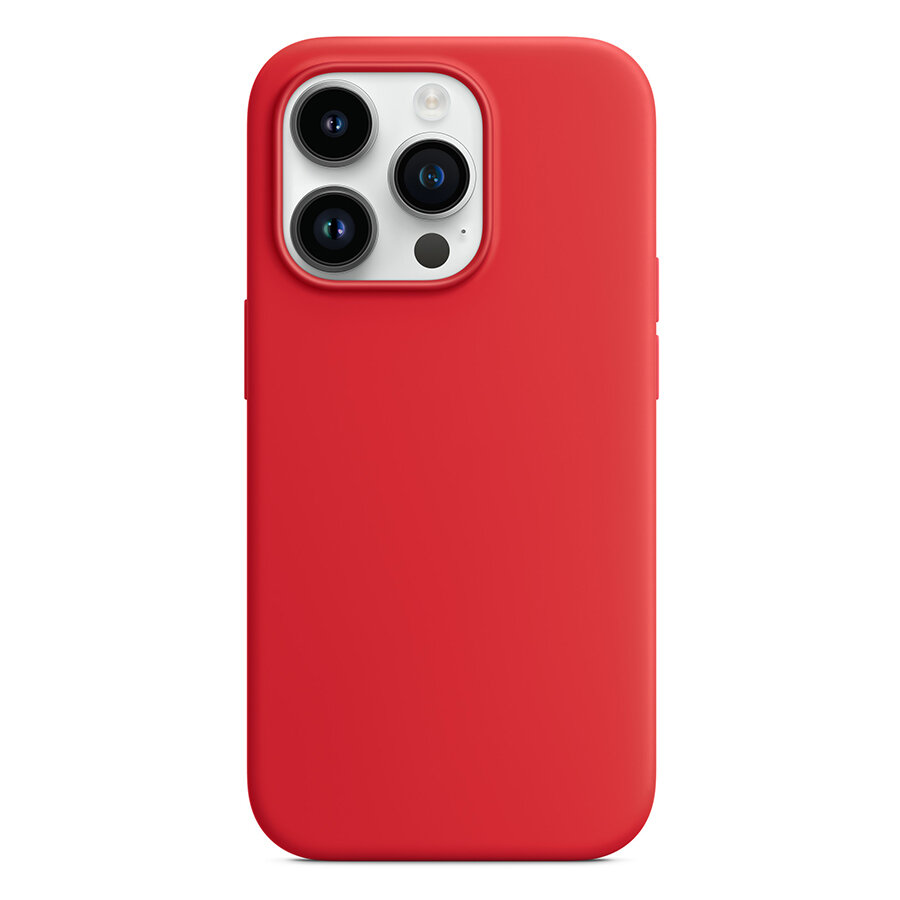 Чехол Silicone Case with MagSafe и Анимация цвета для iPhone 13 Pro Max 6.7", красный (4)