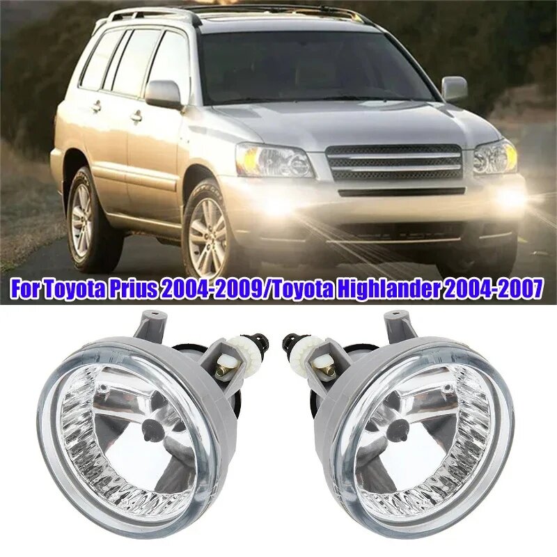 1 пара, передние противотуманные фары для Toyota Prius 2004-2009/Toyota Highlander 2004-2007
