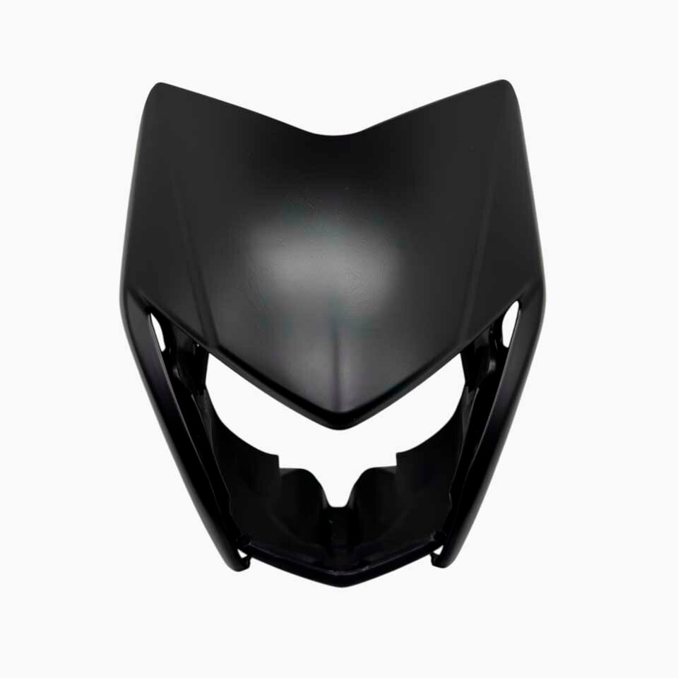 Щиток фары на мопед Alpha FX Max, LUX черный матовый