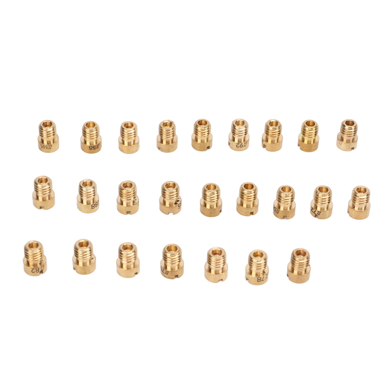 Комплект из 25 металлических жиклеров для мотоциклетного карбюратора 55-115 M5, для Dellorto PHBG 21 19.5 19