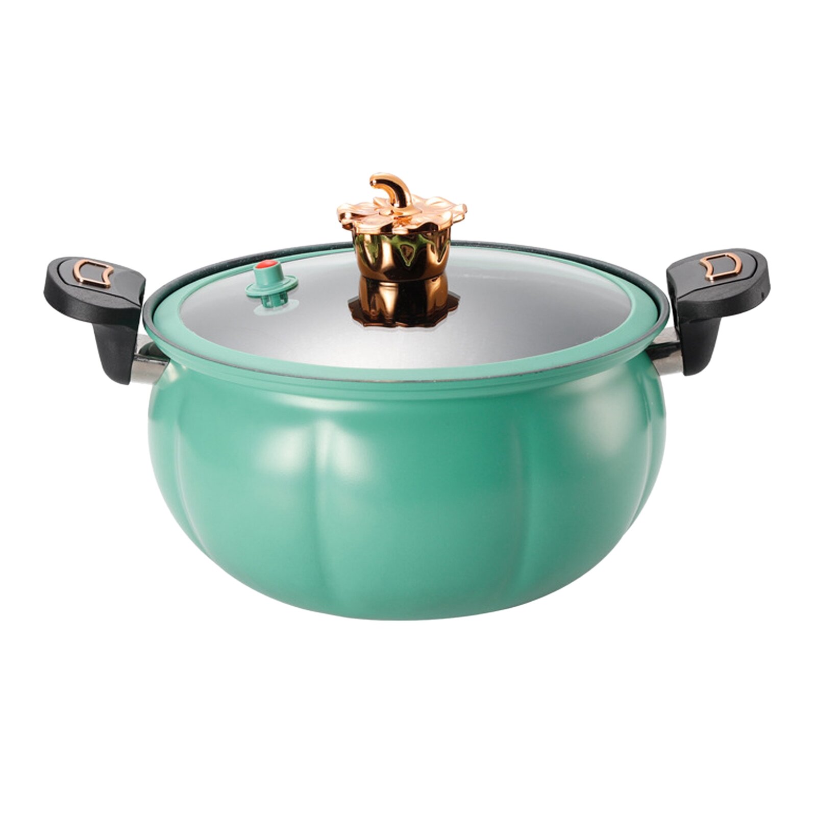 Микроскороварка с антипригарным покрытием, 28 см, со стеклянной крышкой, многофункциональная суповая кастрюля для газовой плиты, универсальный кухонный инструмент, зеленый, 28 см