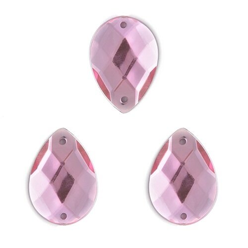 Стразы Magic 4 Hobby пришивные, акриловые, 18х25 мм, капля, розовые, 50 шт (MG. H.18X25.04.05-1)