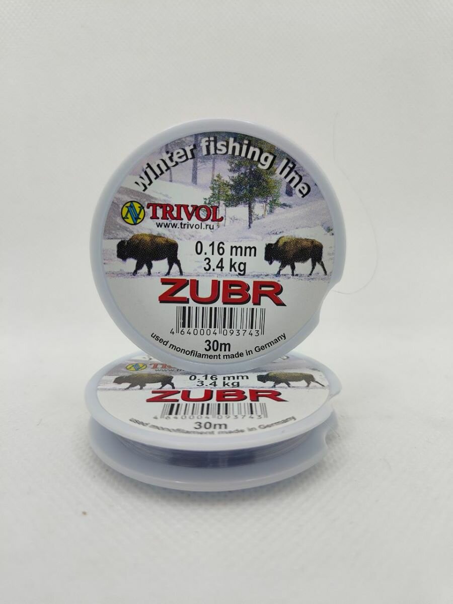 Леска зимняя Мононить ZUBR 0.16