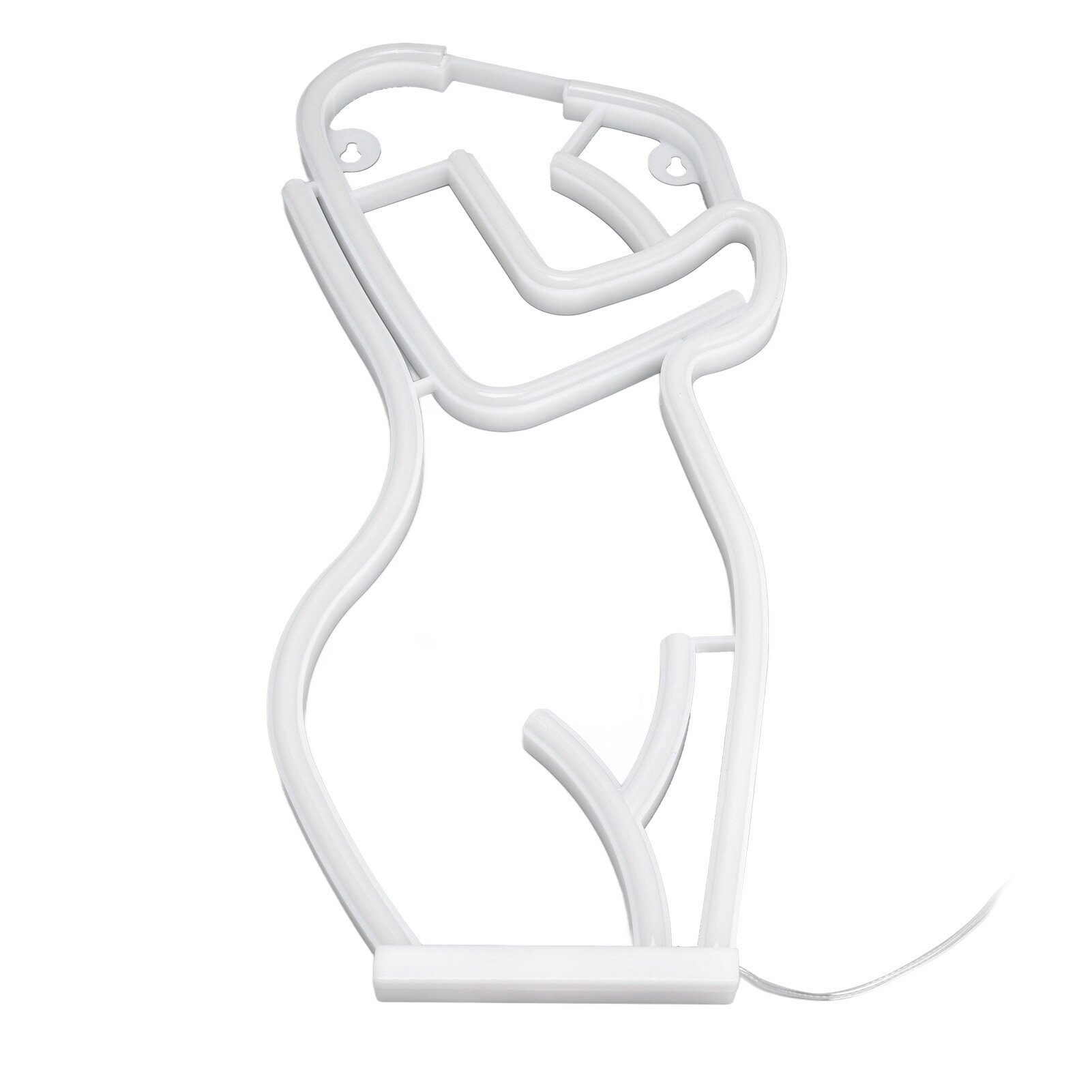 LED Neon Light Neon Sign Body Shape Art Wall Decorative Light USB Powered Pink Light для спальни бара вечеринки свадьбы, материал ABS + PVC, высота 40.5см, ширина 19.5см, толщина 1.7см, длина провода 200см, вес 402г, яркость 200лм, срок службы 50000ч,