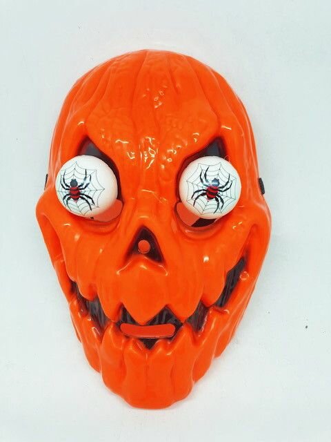 Маска I-Bright Company "Тыква", пластик, оранжевая, светящиеся глаза