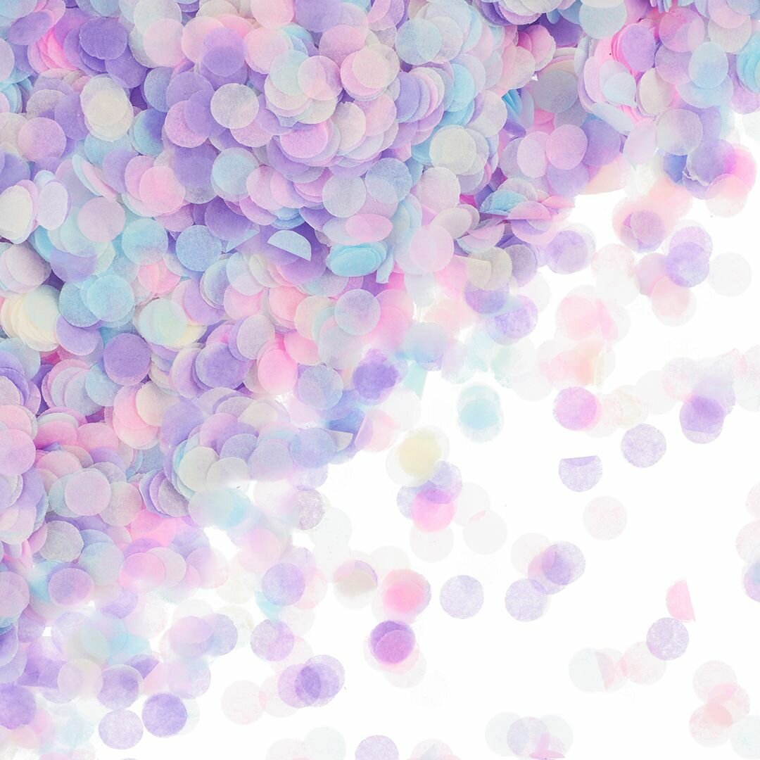 Конфетти Волна веселья Тишью круг Нежнейший микс 1 см 50 г