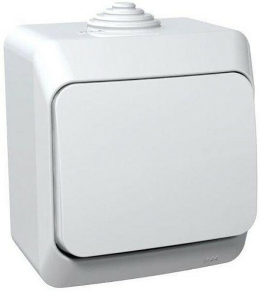 Выключатель Этюд ОУ 10А 1кл. IP44 белый /Schneider Electric