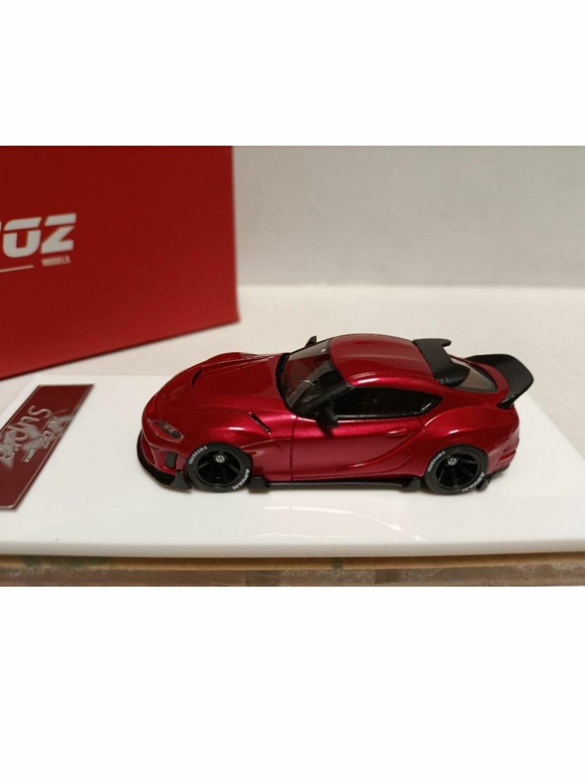Машинка ATOZ 1/64 Toyota Supra A90 JDM 5th Generation Purple Red Resin Car Model Collection Toy Gift