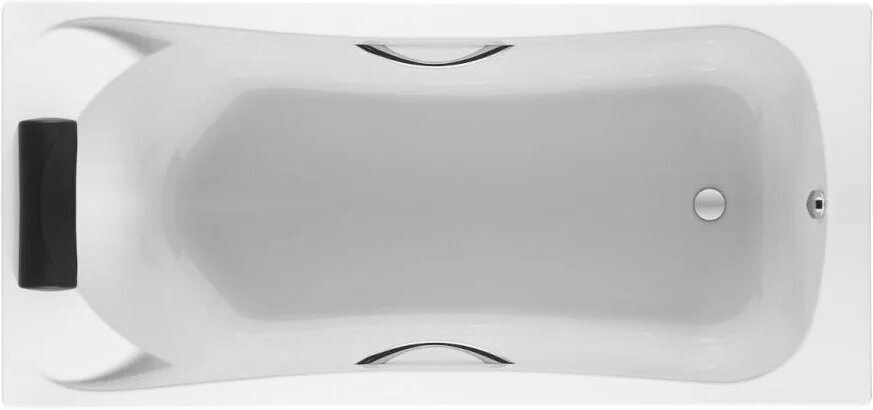 Акриловая ванна Roca BeCool 180x80, с каркасом, с ручками, пристенная, встраиваемая, белая, глянцевая, прямоугольная