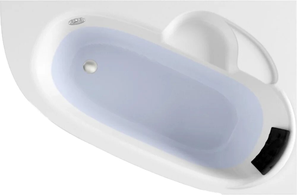 Акриловая ванна Lavinia Boho Bell Pro R 170x110, с каркасом, с экраном, угловая, правая, пристенная, встраиваемая, белая, глянцевая, асимметричная, с сиденьем, с подголовником