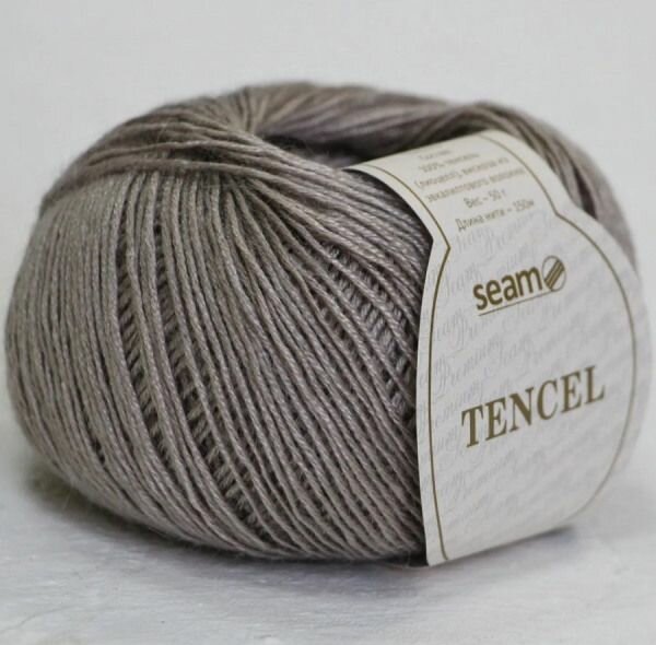 250г пряжа Tencel Seam (Сеам Тенсель) вискоза из эвкалипта цв.07 светлый тауп (5мотков х150м)