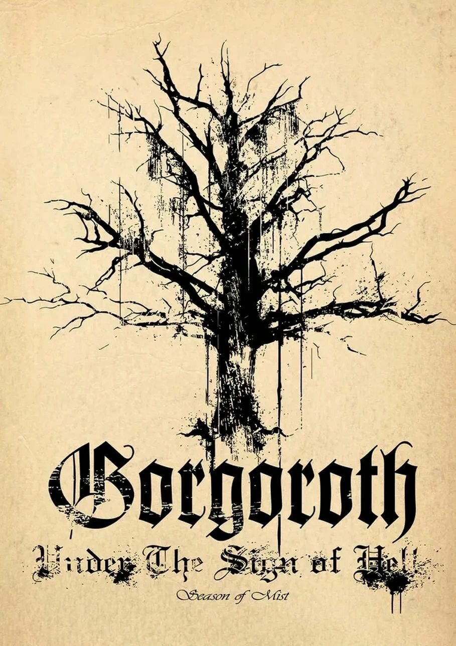 Плакат, постер Gorgoroth - ретро Black Metal - Блэк Метал Легенды на бумаге, размер 60х84см
