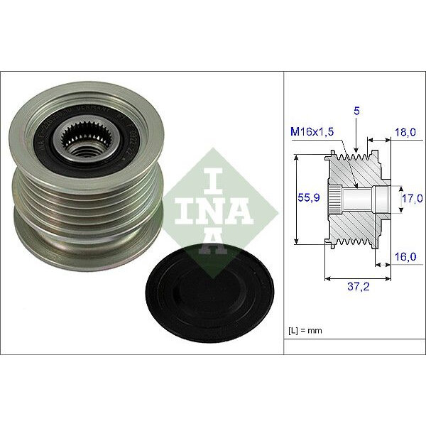 Шкив генератора для автомобиля, INA 535 0009 10 (1 шт.)