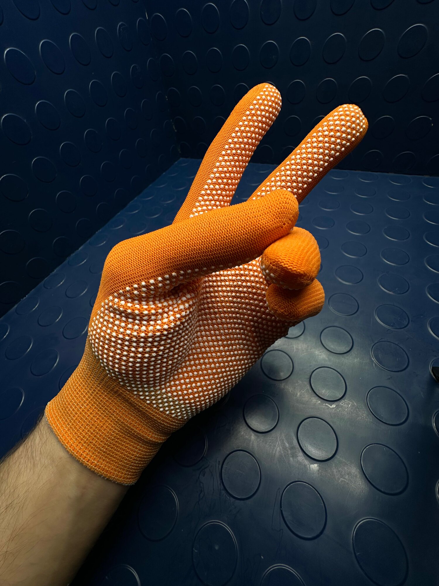 Чёткие перчатки 3 пары, M, ораньжевые