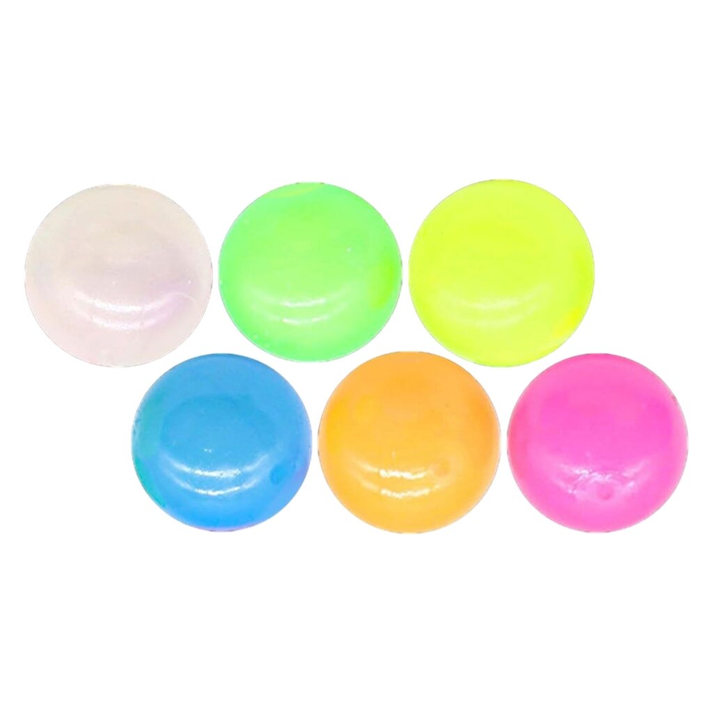 6шт Светящихся в темноте липких шариков, Светящихся от стресса, Светящийся потолок