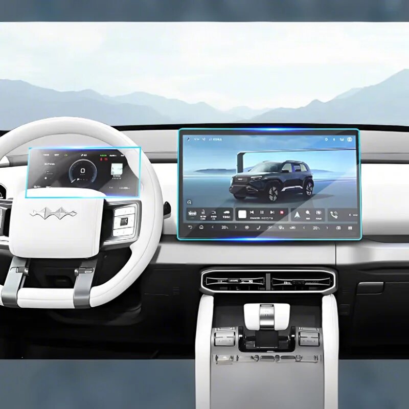 Эксклюзивно для BYD Leopard Titanium 3 2025л. | Защитная пленка из закаленного стекла 3K с ультра-прозрачными изогнутыми краями | 9H Твердость + Антисиний 15.6-inch HD