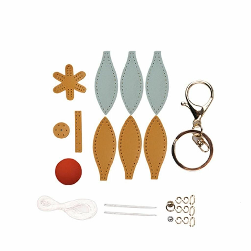 Автомобильное зеркало заднего вида, подвеска на воздушном шаре, сумка для ключей от автомобиля, подвеска для мобильного телефона в стиле DIY-мятно-зеленый с коричневым цветом хаки-стиль брелка