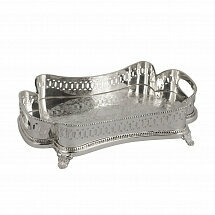 Поднос 36x21см. Royal Family серебряный