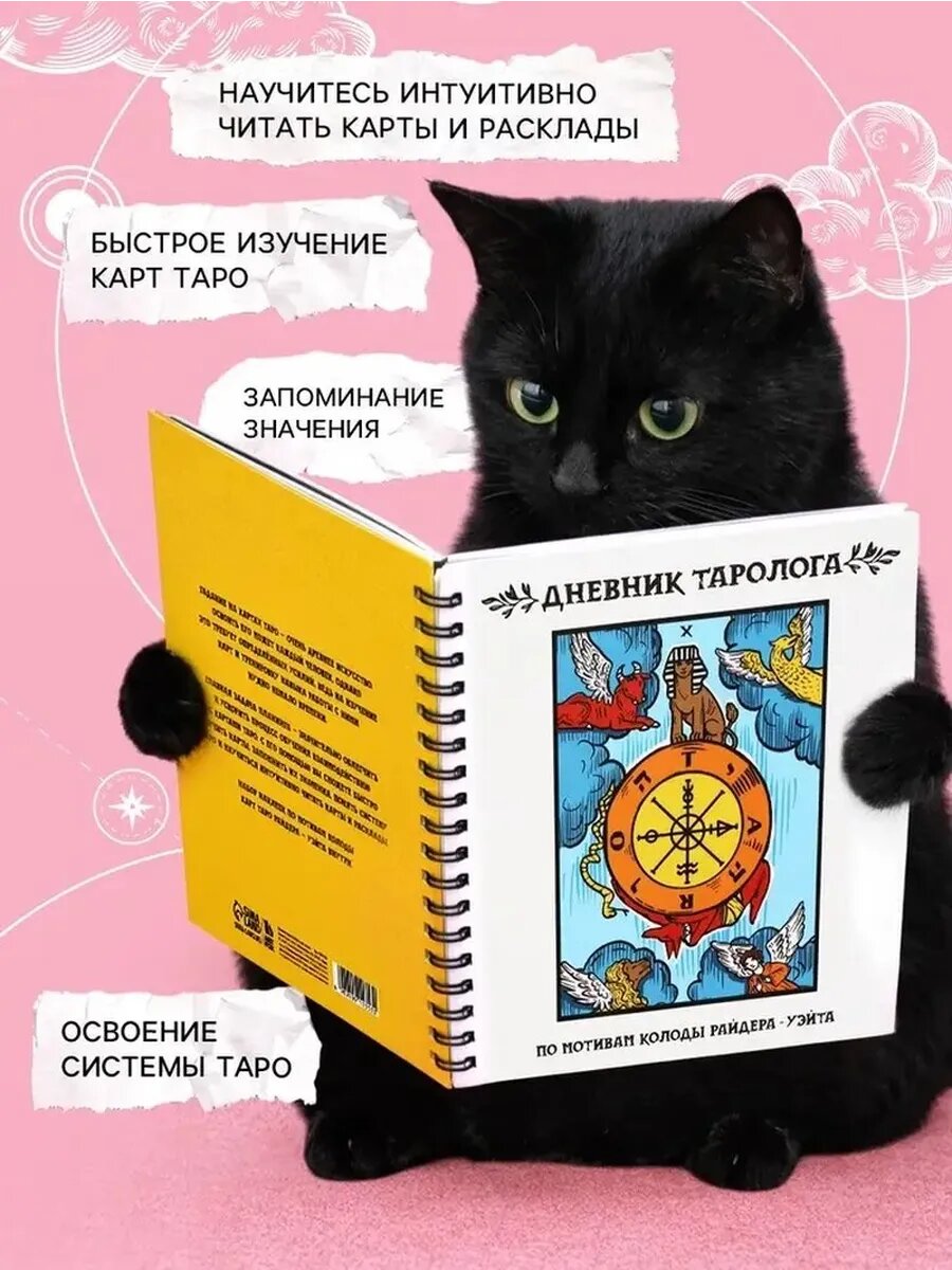 Дневник для таролога в твердой обложке 20x20 см