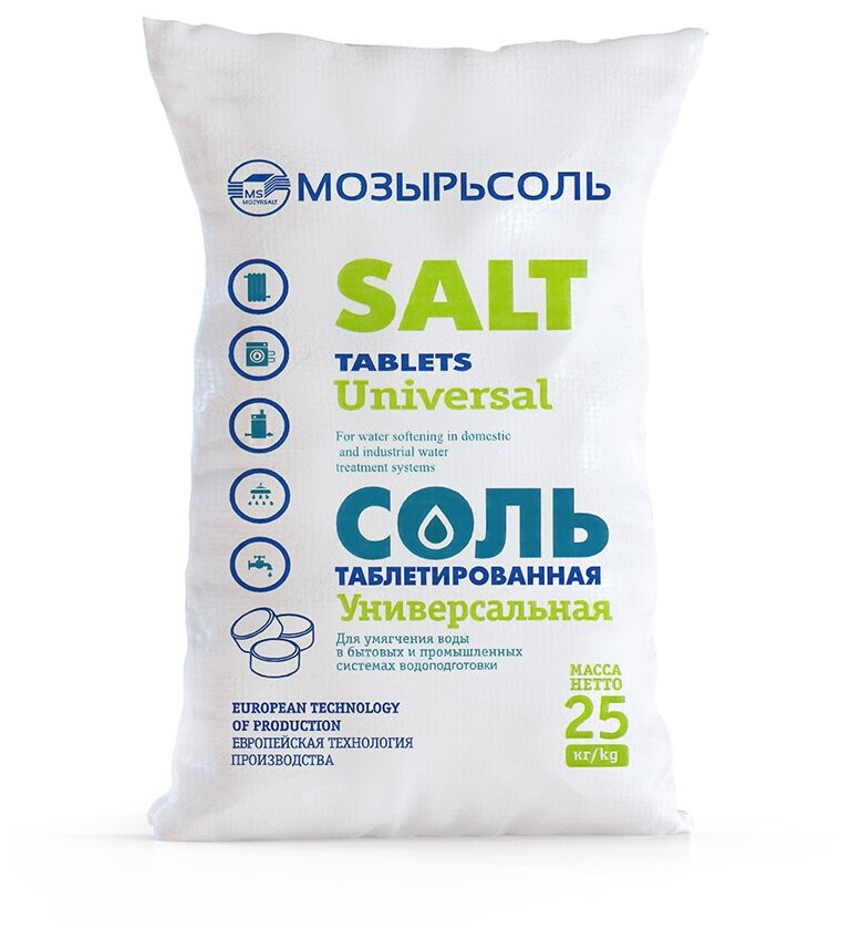 Соль таблетированная Aquatech 25 кг универсальная для фильтров ...