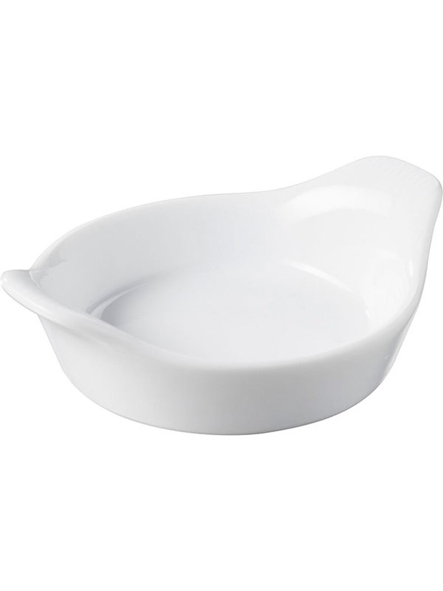 Блюдо для комплимента с ушками "Миниатюра"; фарфор; 20 мл; D-7, H-3 см; белый