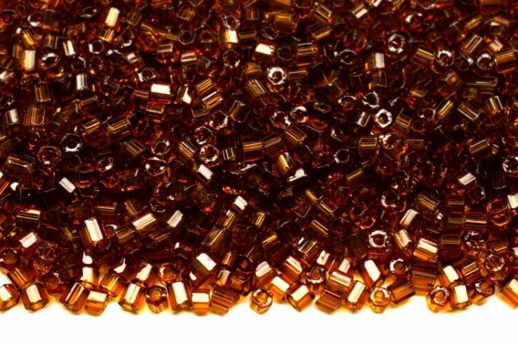 Бисер чешский PRECIOSA рубка 10/0 10090 коричневый прозрачный, 50г