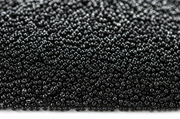 Бисер чешский PRECIOSA круглый 13/0 23980 черный непрозрачный, 25г