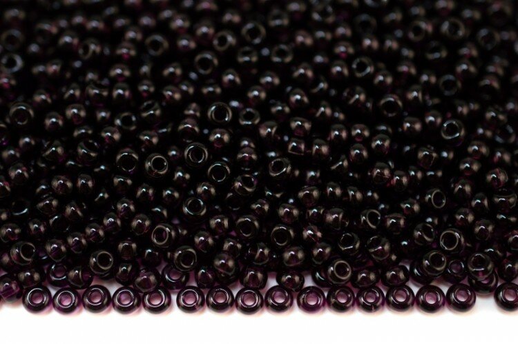 Бисер чешский PRECIOSA круглый 8/0 20080 фиолетовый прозрачный, 50г