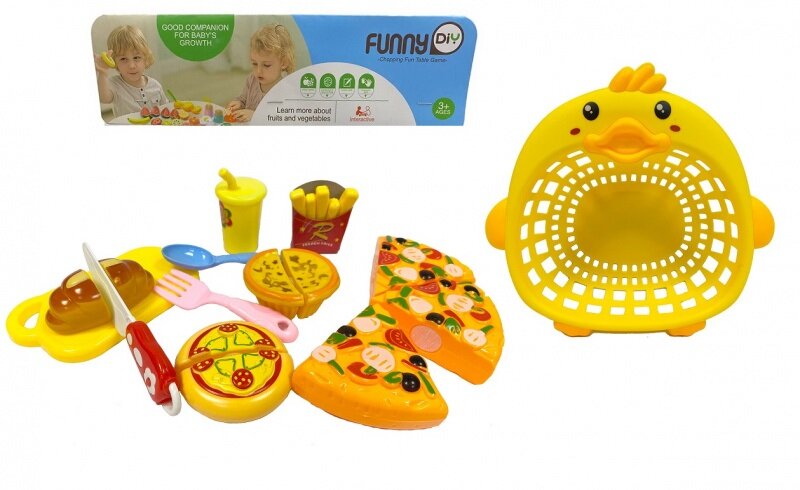 Наш Китай. Набор продуктов "Фастфуд. Забавная пицца" в желтой тарелке