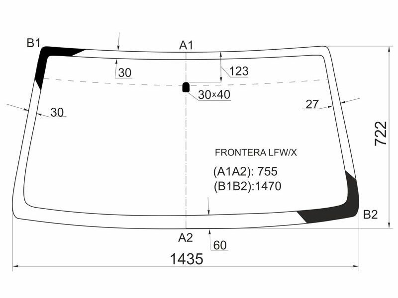 Стекло лобовое Deerways Aurora 06-08 / Honda Passport 93-97 XYG арт. FRONTERA LFW/X