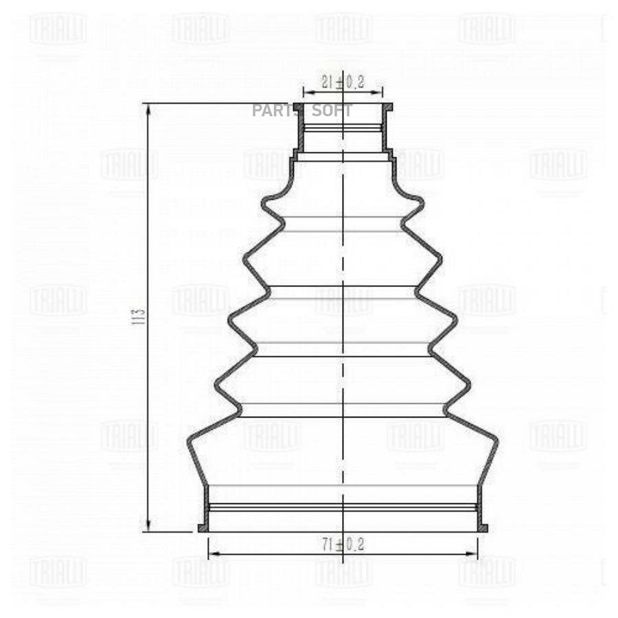 Пыльник шруса для а м Opel Corsa D (06-) 1.2i (наруж. компл: хомуты смазка крепеж) (CR) Trialli FG 0506 — фото 1