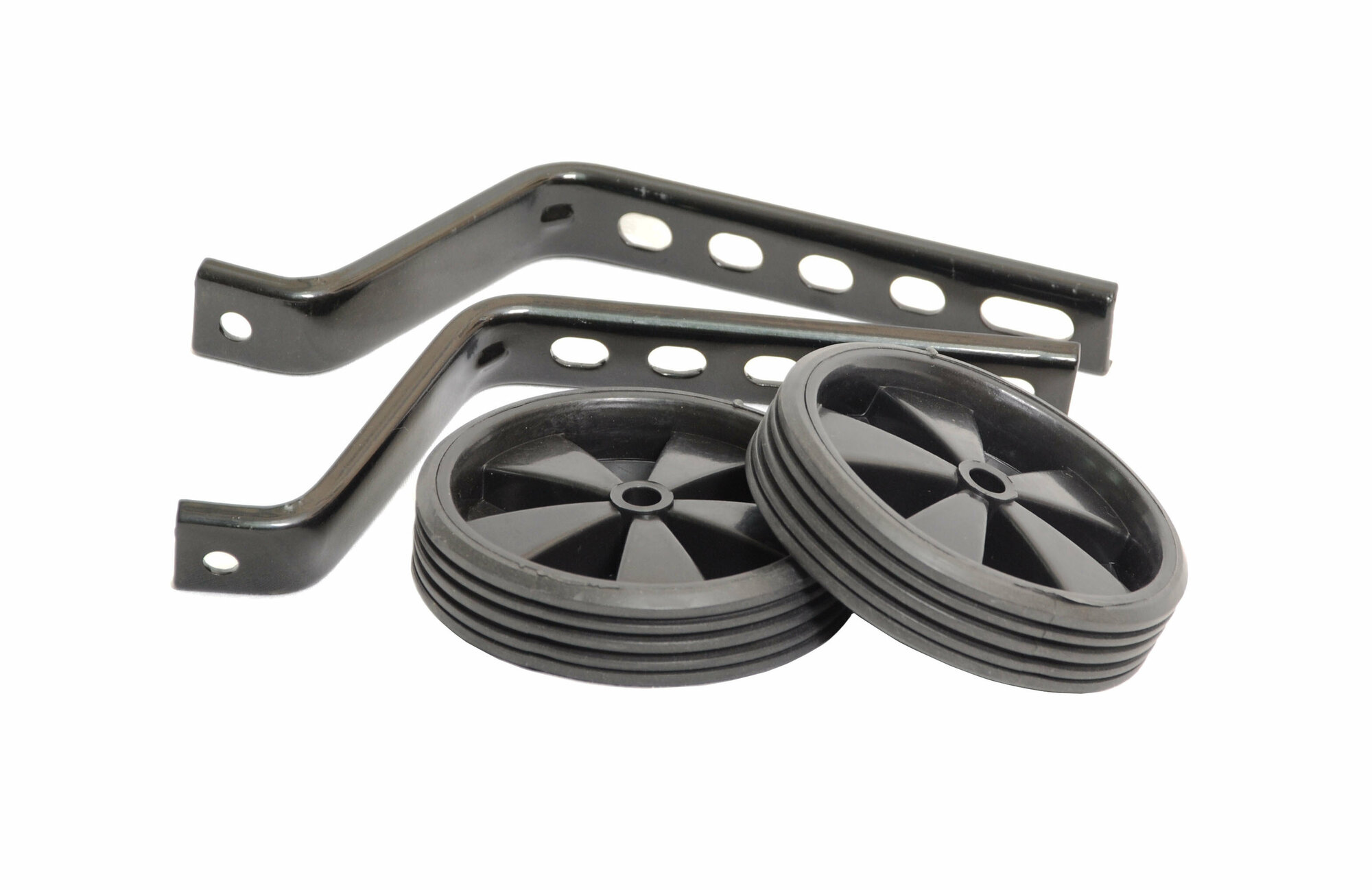 Колеса боковые балансирные для детского велосипеда на 12-20" с крепежом , пластиковые 110мм черные