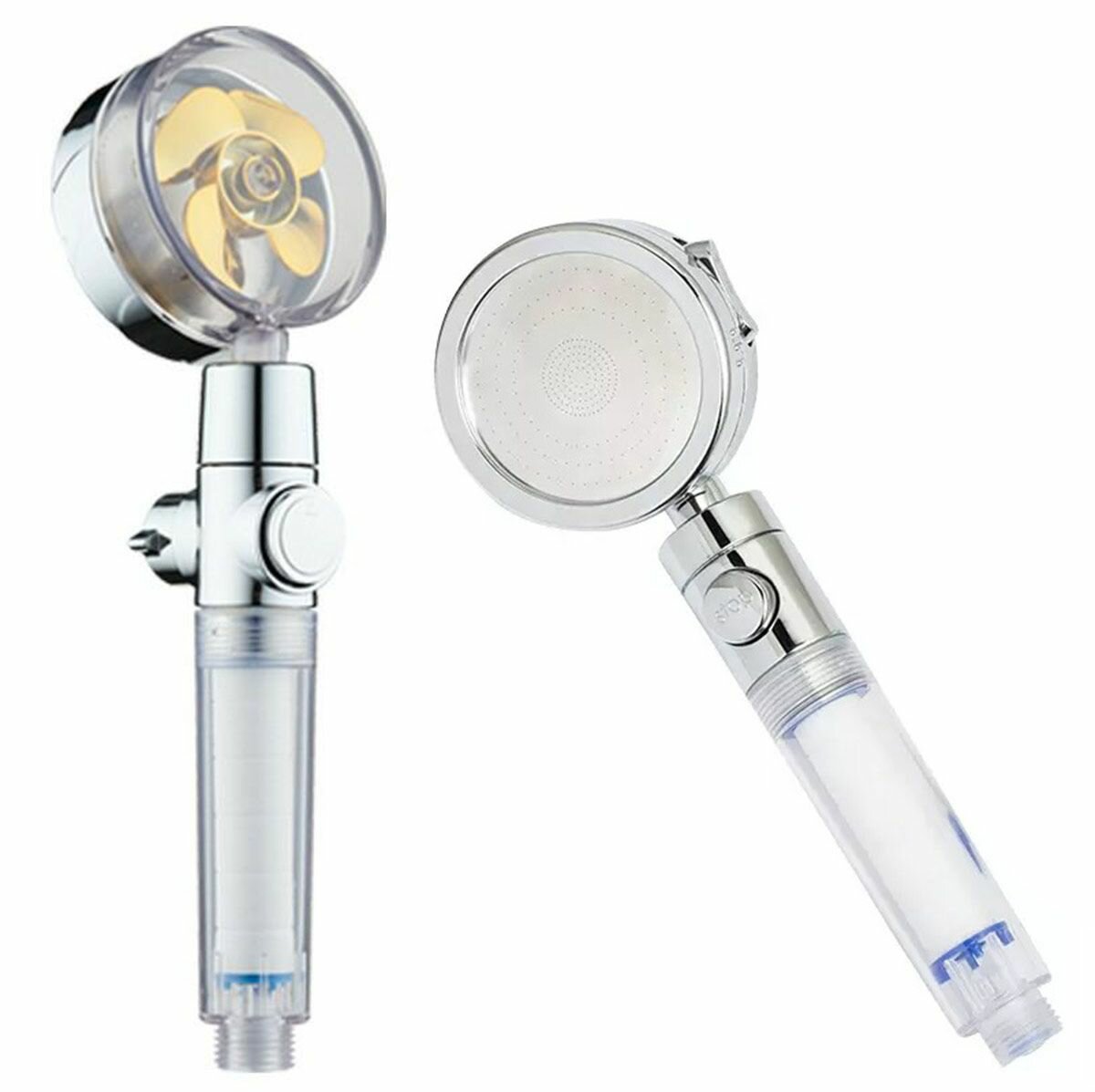 Лейка для душа "Simple Lifestyle", кнопочное управление, массажная струя, тропический дождь