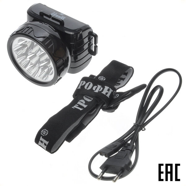 Фонарь налобный аккумуляторный светодиодный Трофи С0045557 TG9