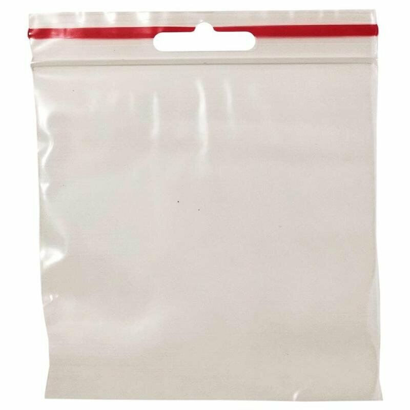 Пакет с замком Zip-Lock с европодвесом 10х10 см 60 мкм 100 штук в упаковке, 1269621