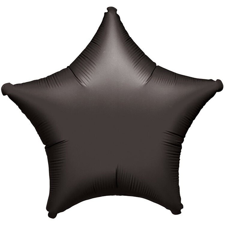 Воздушный шар Anagram без рисунка, звезда 19" Пастель Black